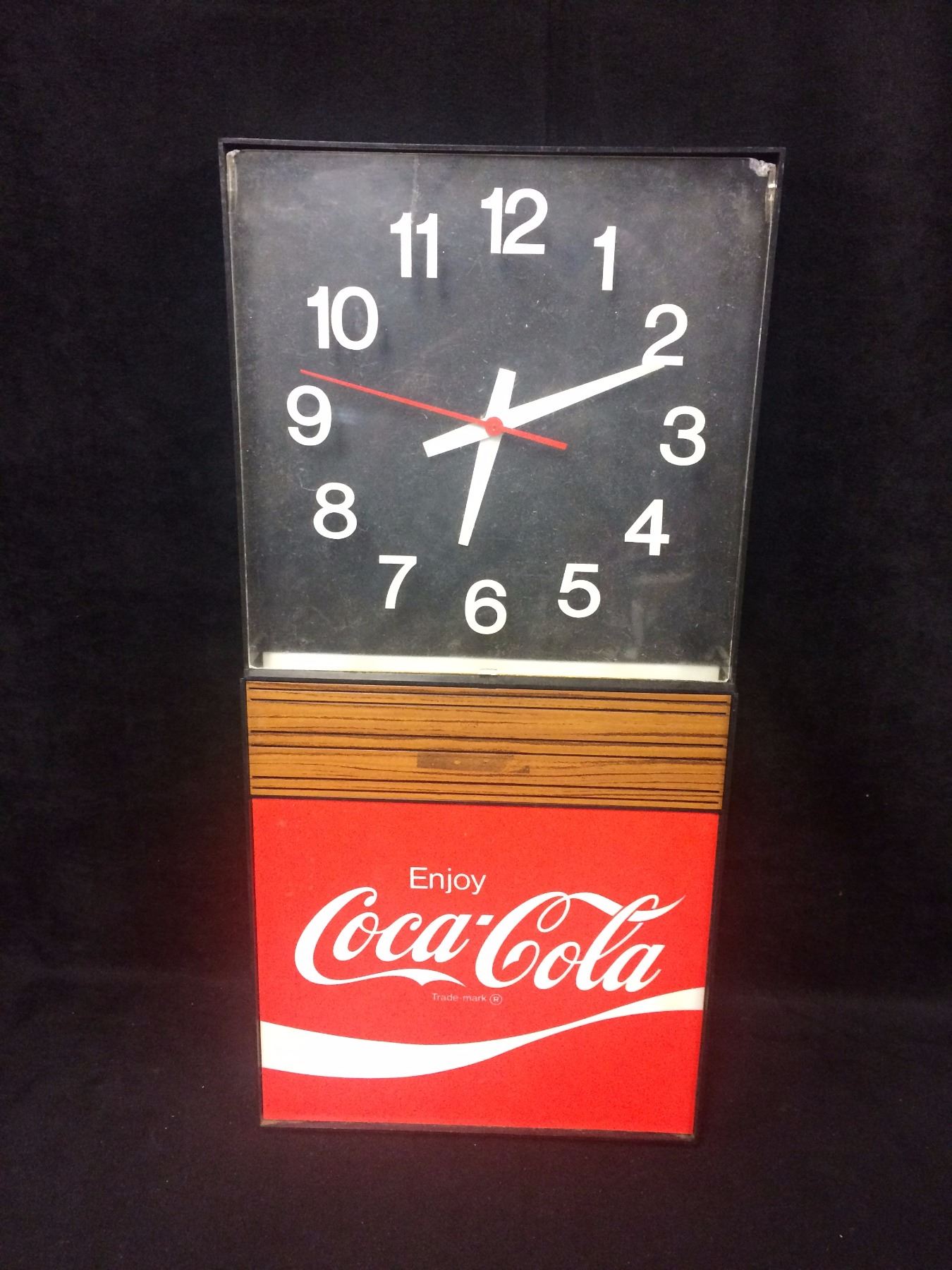 EARLY SEVENTIES COCA COLA FLOURESENT ELECTRIC CLOCK