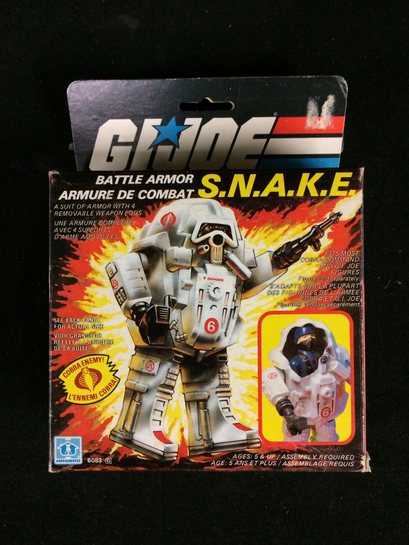 G.I. JOE Vintage Cobra Snake BATTLE ARMOR suit 1983-1984