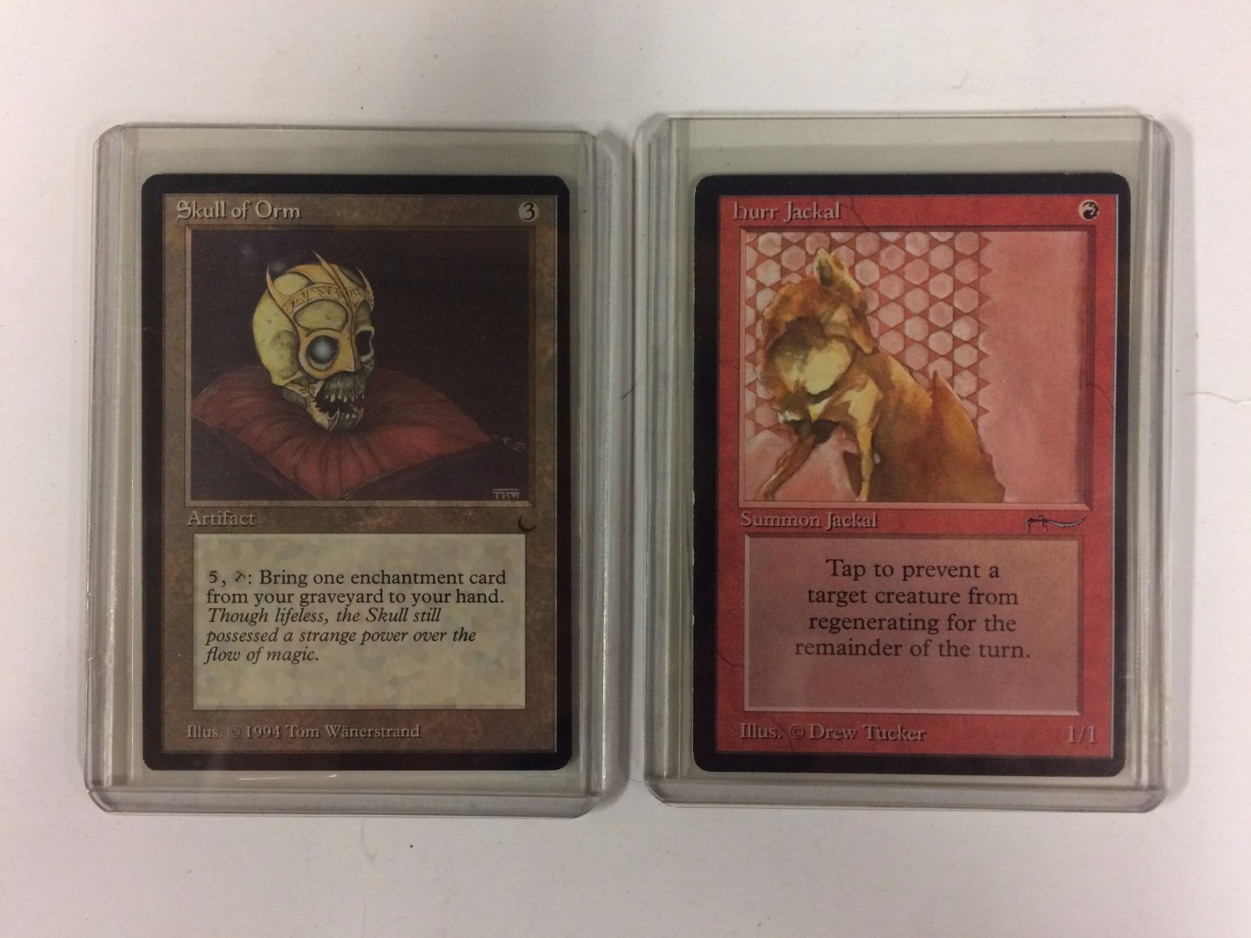 MAGIC THE GATHERING TRADING CARDS (SKULL OF ORM & HURR JACKAL)