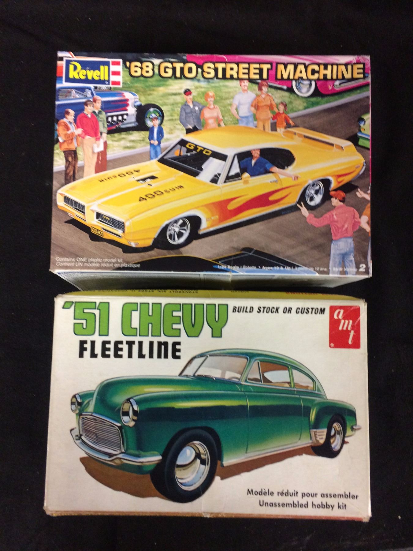 REVELL '68 GTO STREET MACHINE & AMT '51 CHEVY FLEETLINE MODEL KIT CARS ...