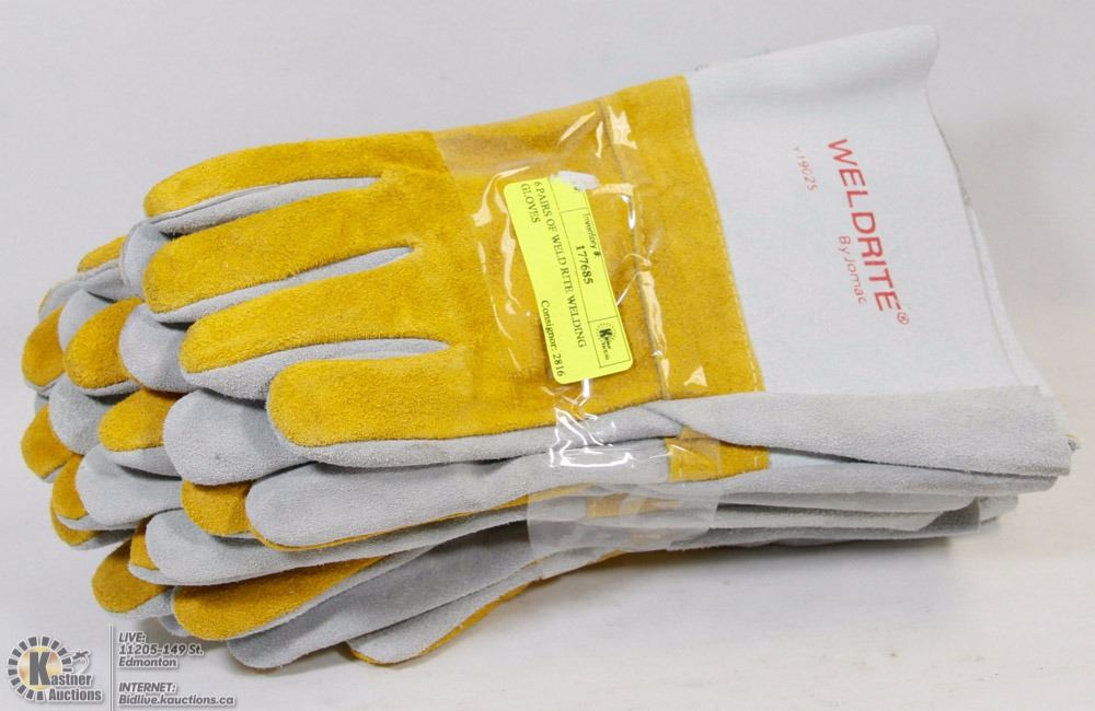 6 PAIRS OF WELD RITE WELDING GLOVES