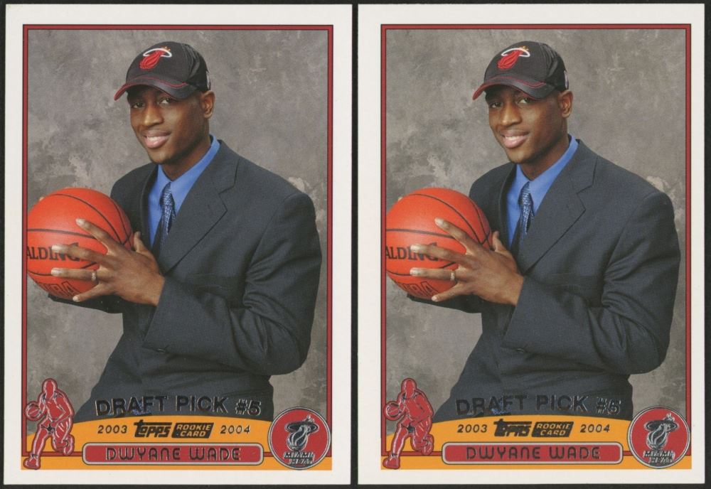 Lot of (2) 2003-04 Topps #225 Dwyane Wade RC Basketball Cards