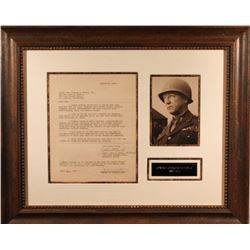 General George S. Patton Signed 21x25 Custom Framed Letter Display (PSA ...
