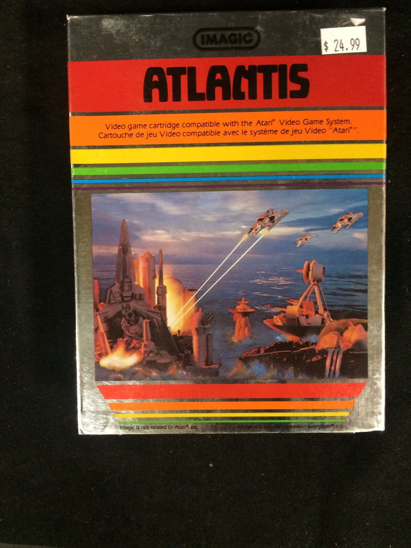 Atlantis - Imagic Picture Label - Atari 2600 Vintage Game IN BOX
