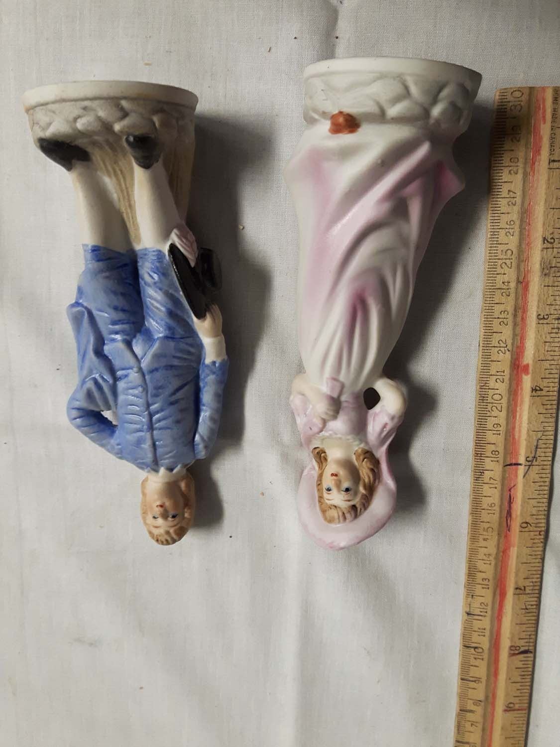 Blue Boy Statue, Vases of Blue Boy&Pink Lady(2)& Small Statues of Blue ...
