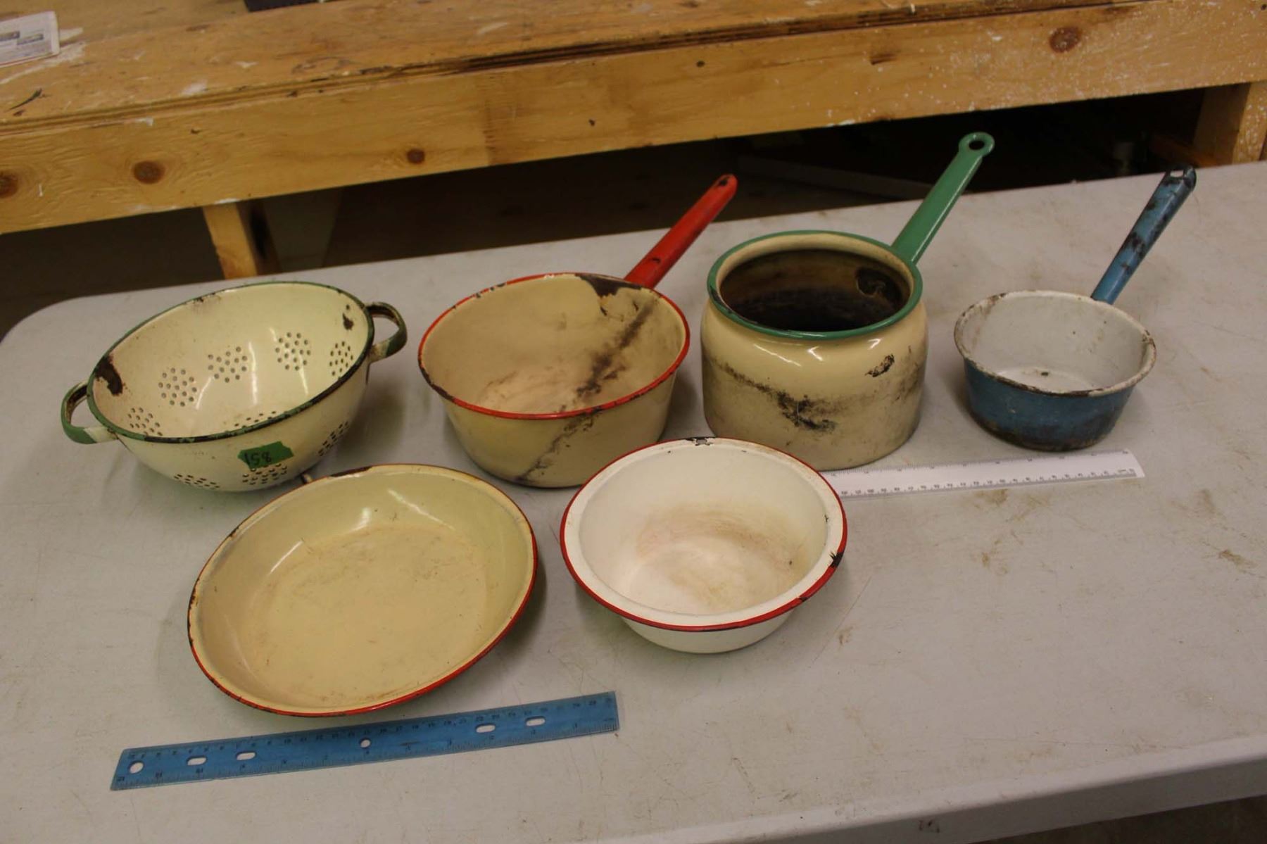 6 Pieces Of Enamel ware