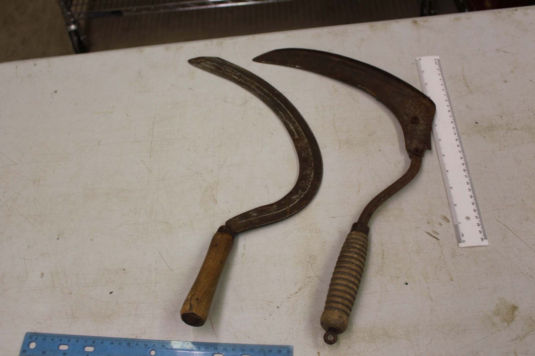 Pair Of Vintage Hand Scythes