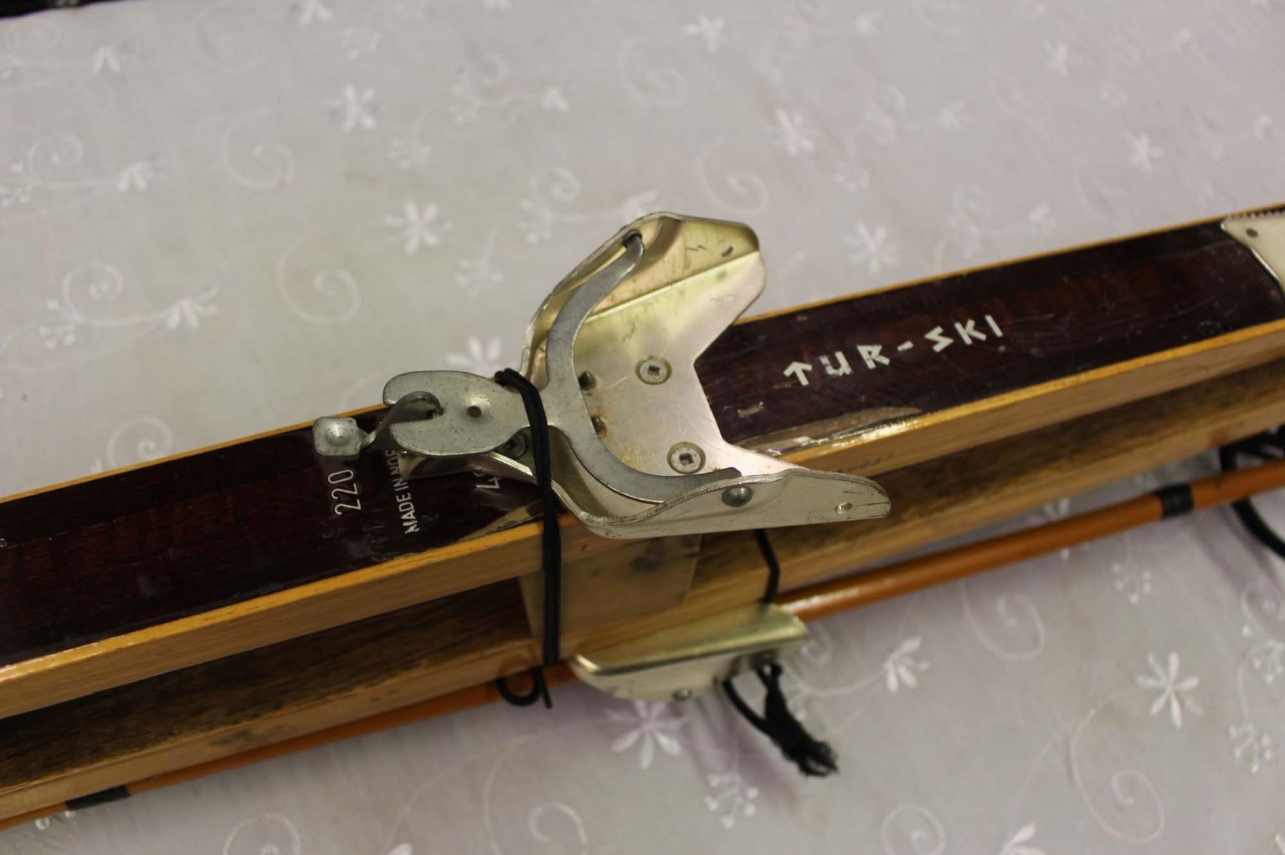 Vintage Hickory 85" Wooden Skis w/Poles (Marked Trysil-Knut)