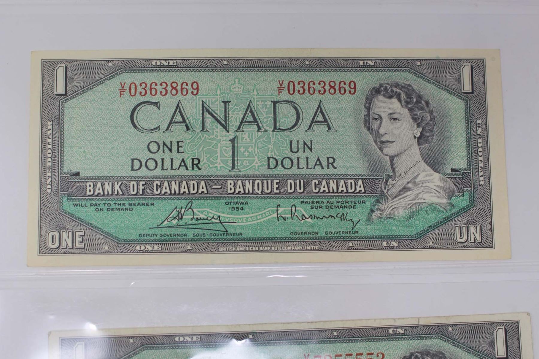 1954 Canada 1 Dollar Bills (3)