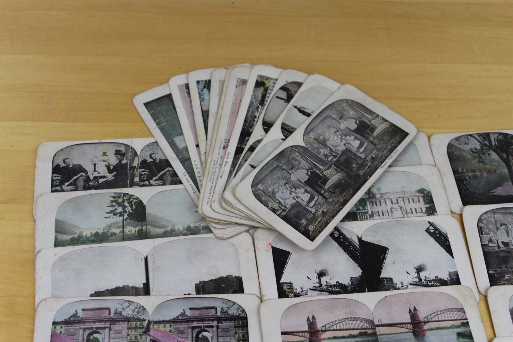 Lot of Antique Stereoscope Slides (43)