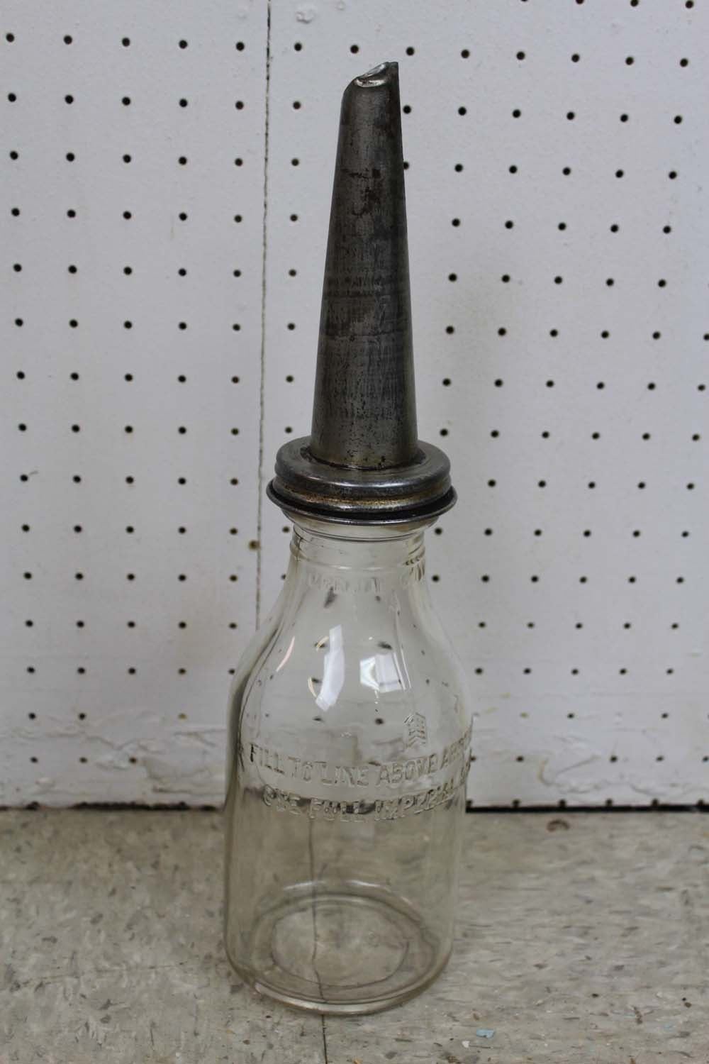 1 Quart Antique Oil Bottle Wspout