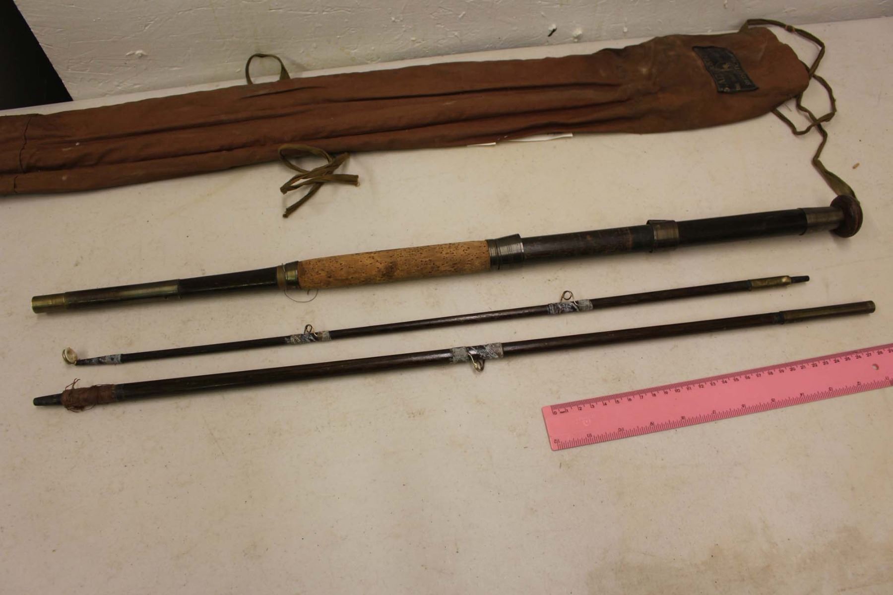 Antique S.Allcock Co Ltd. Redditch England 9ft Fly Fishing Rod