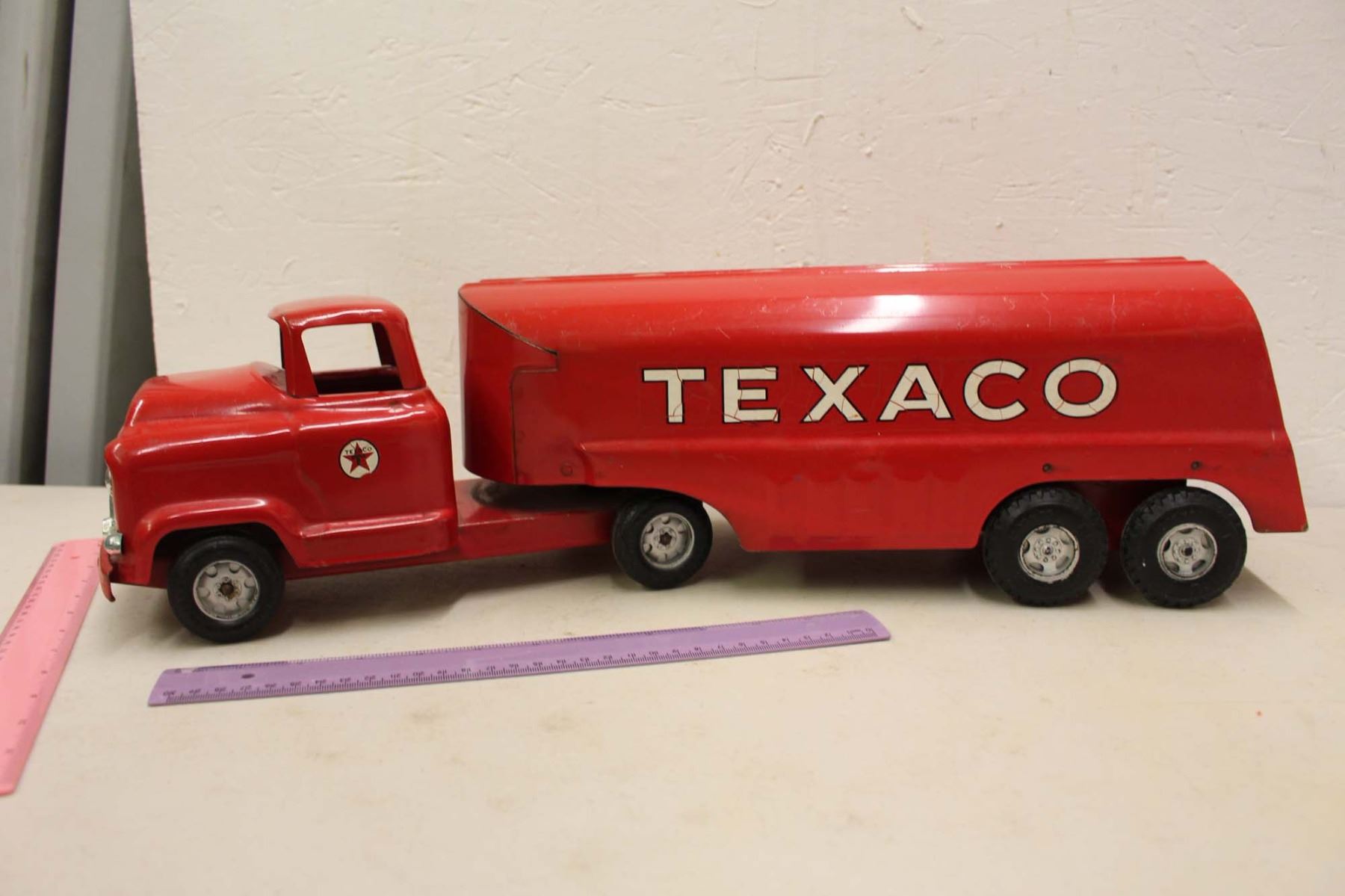 Vintage Metal Texaco Truck & Trailer (Buddy L)