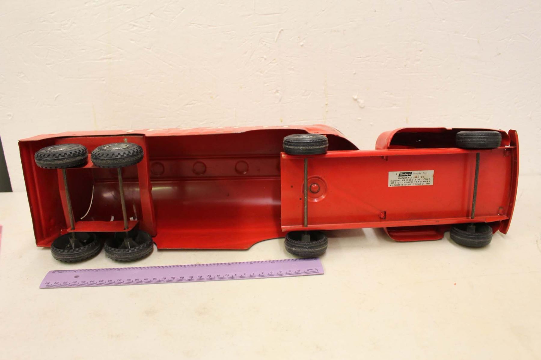 Vintage Metal Texaco Truck & Trailer (Buddy L)