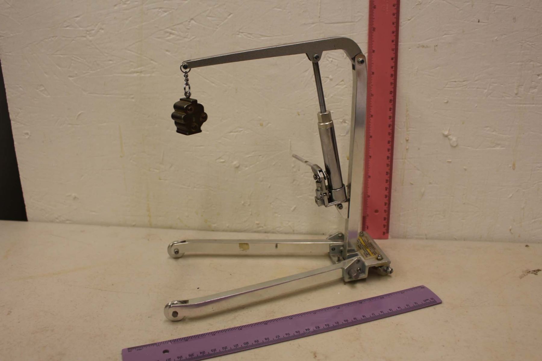 Salesman Sample Hydraulic Car Engine Crane -Aluminum Shop Crane (10" x ...