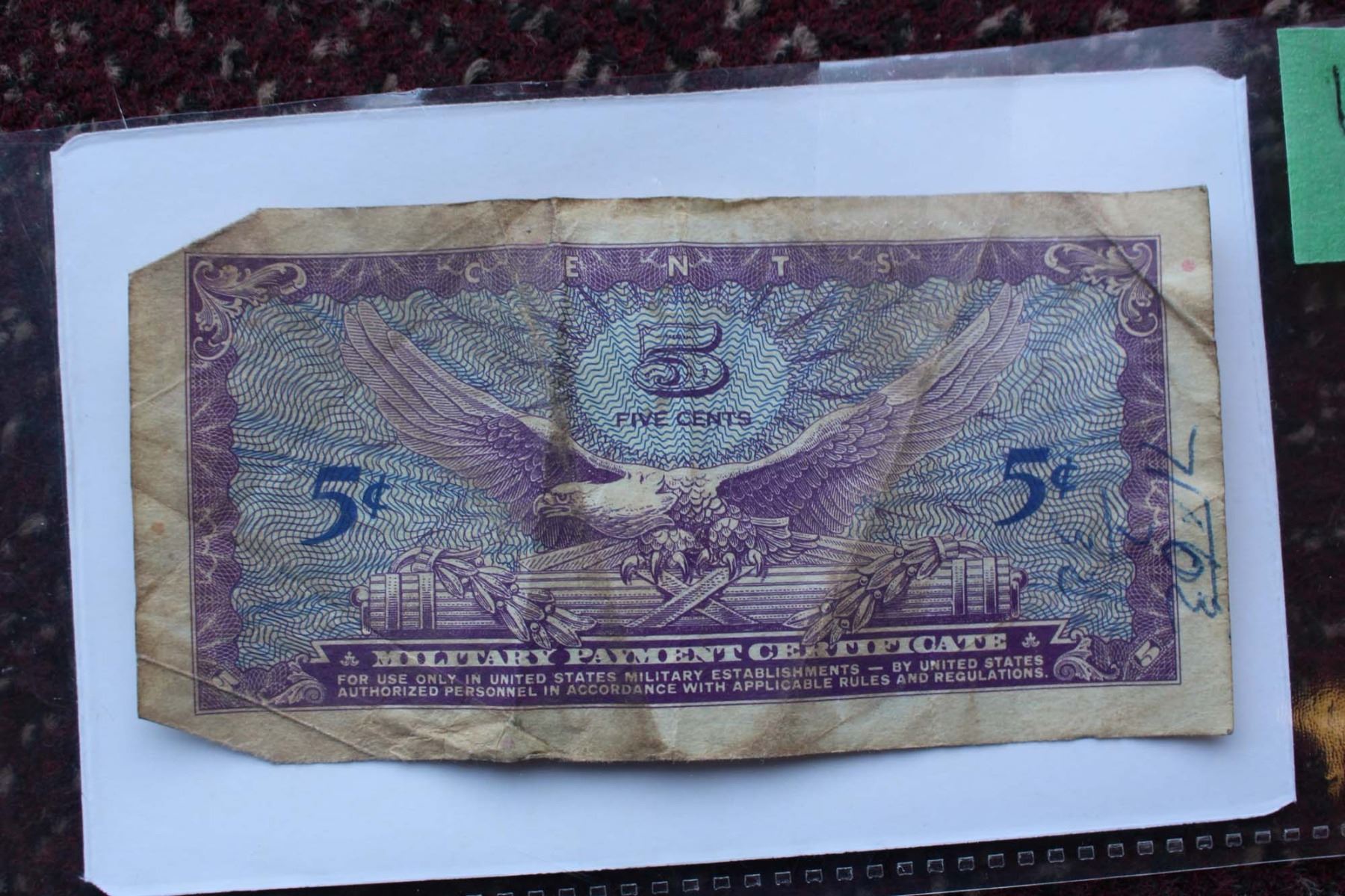Vietnam War USA Military Scrip