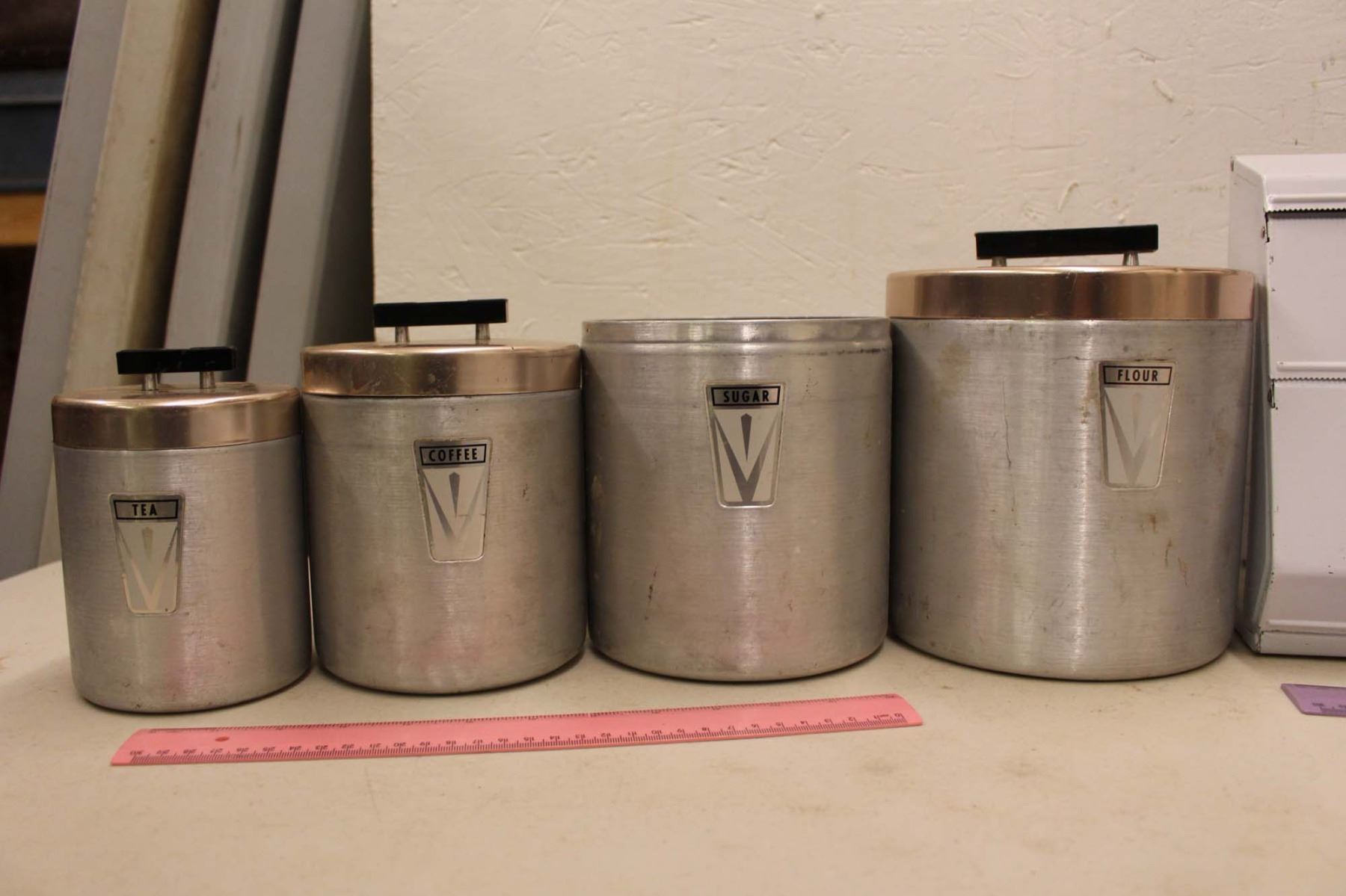 Vintage Foil, Waxed Paper&Paper Towel Container & Kitchen Cannisters