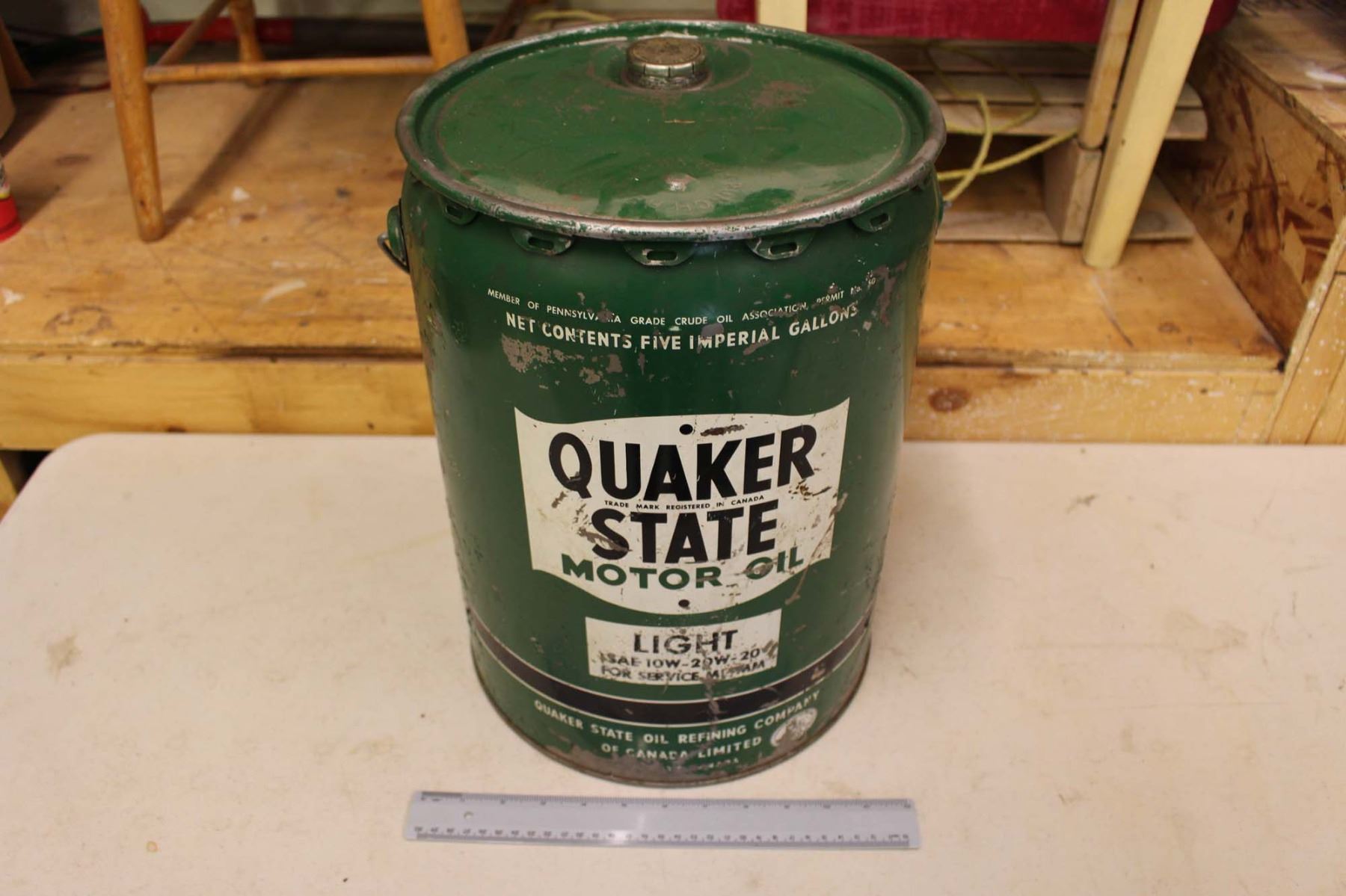 Quaker State Motor Oil Pail (5 Gallon)