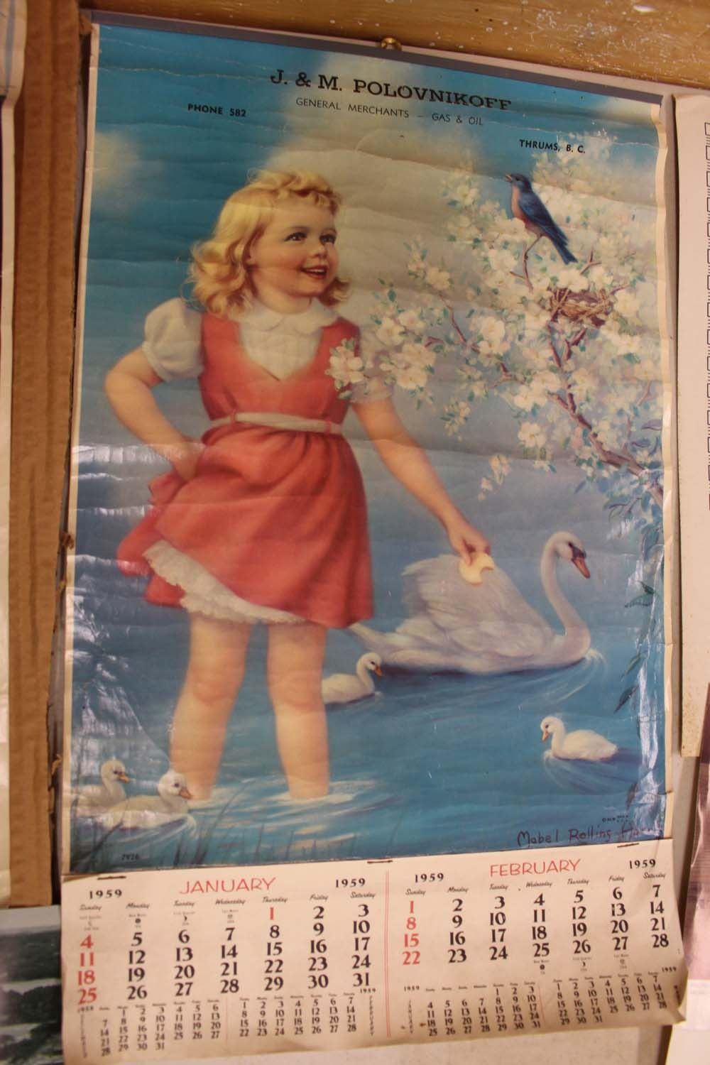 Vintage Calendars(6): 1951, 1956, 1959, 1977