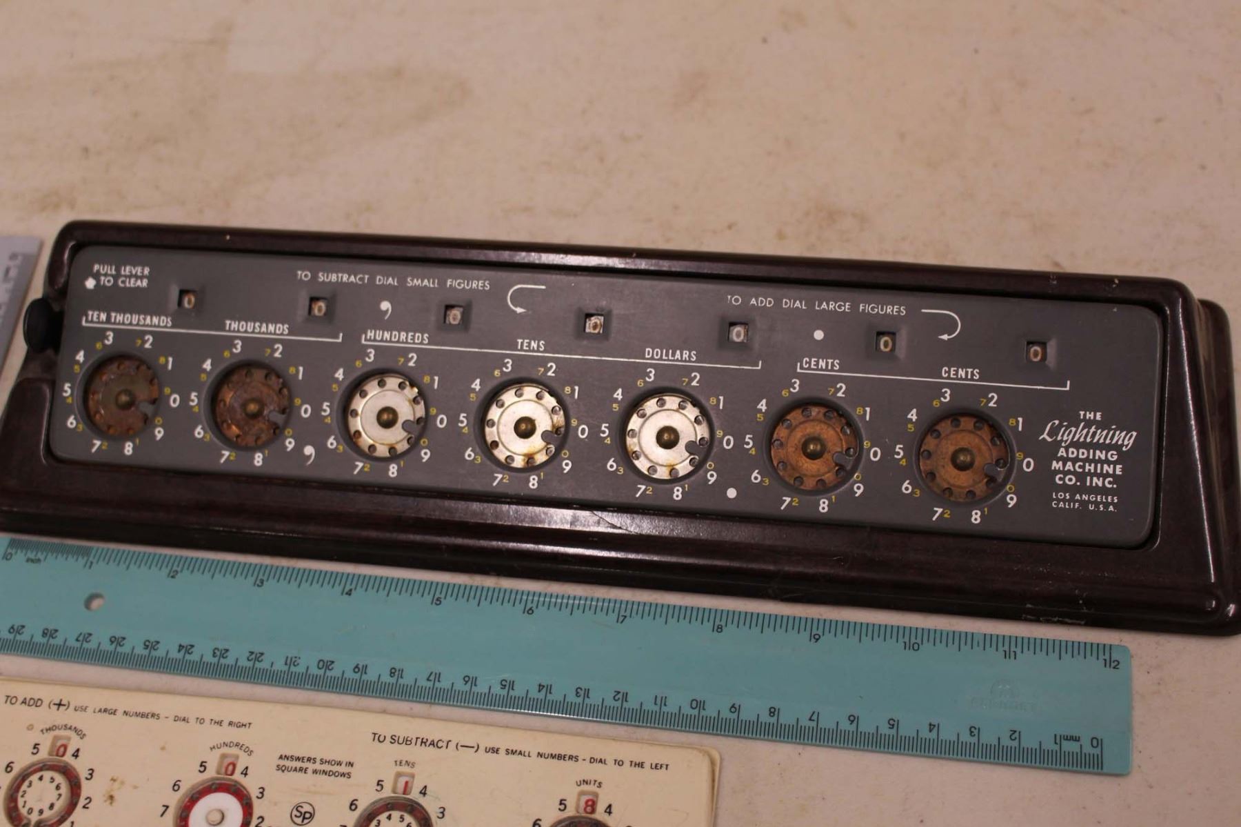 Antique "The Lightning Adding Machine" Dial-A-Matic
