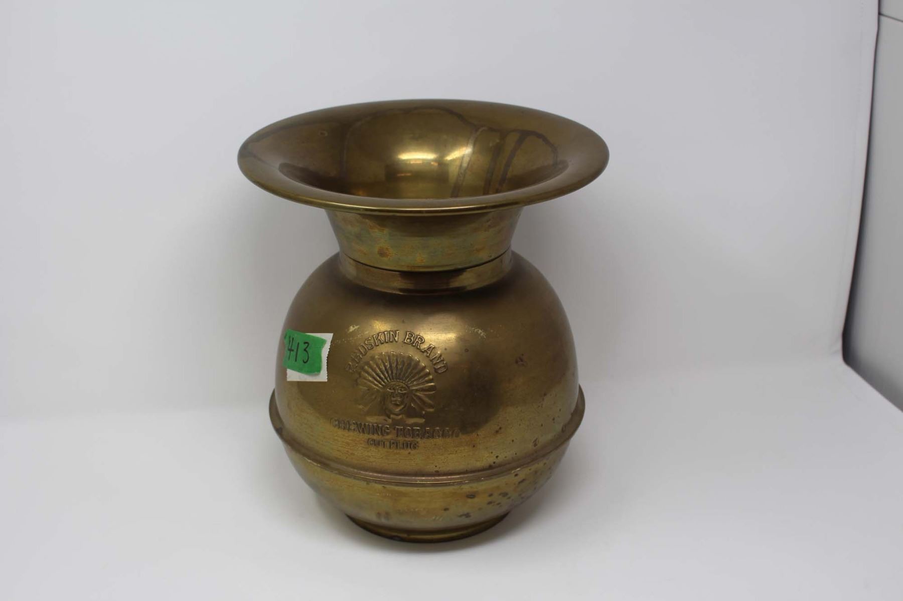 Redskins Tobacco Brass Spitoon