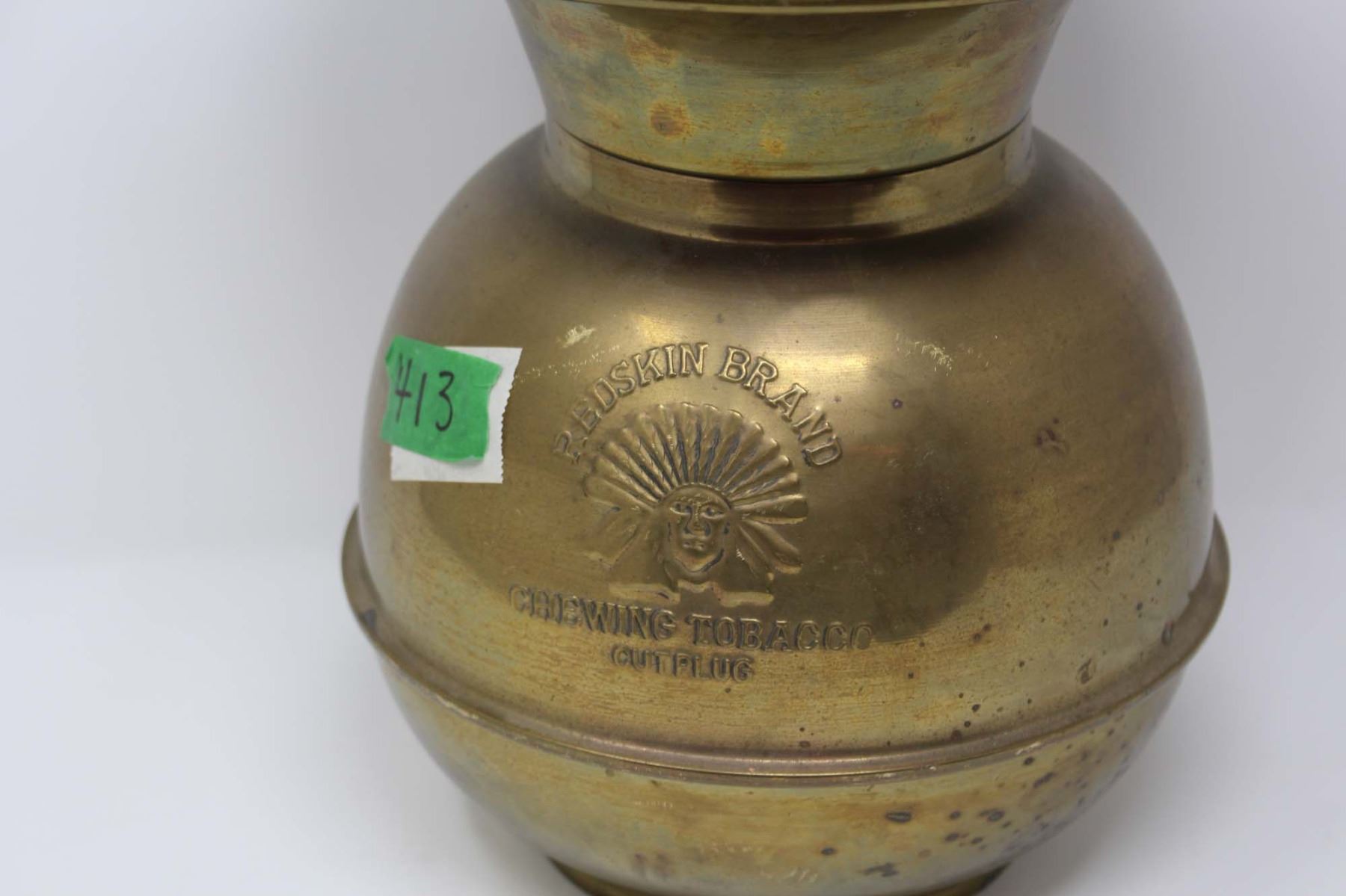 Redskins Tobacco Brass Spitoon