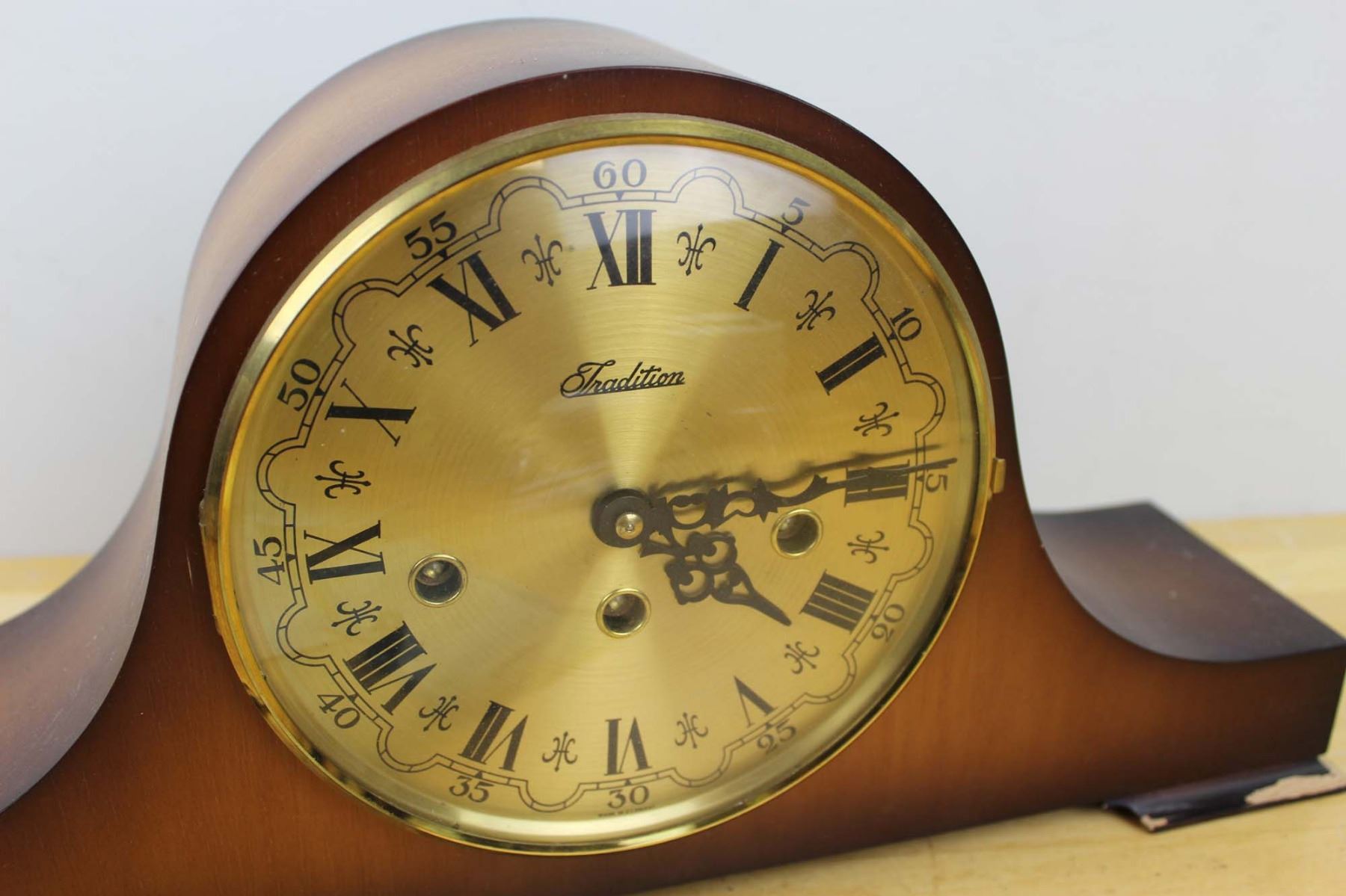 West Germany Ergo Key Wind Mechanical Chime Mantle Clock W/ Key ...