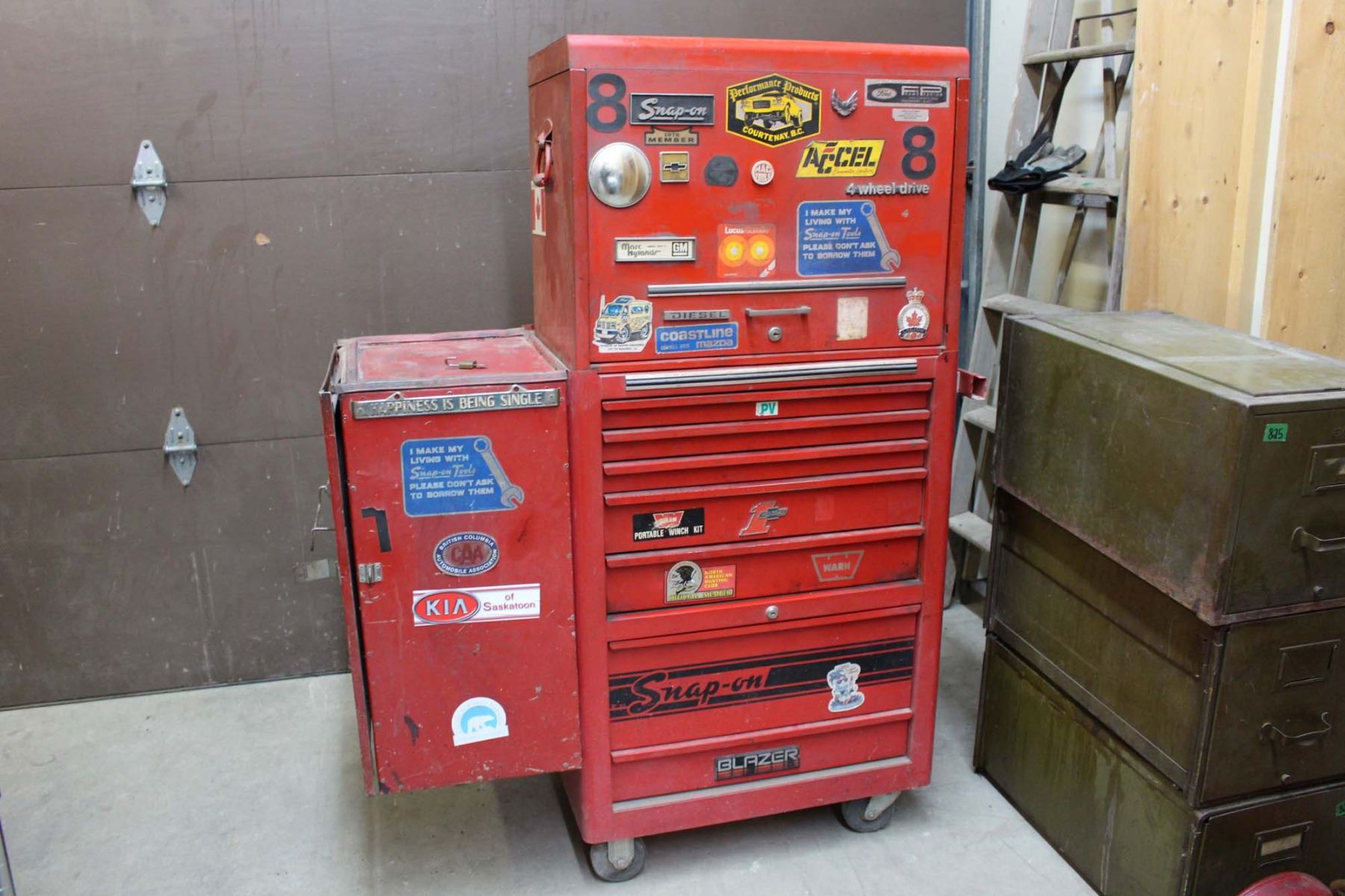 Snap-On Blazer Tool Chest- 3 Pieces, On Wheels- Sold Together w ...