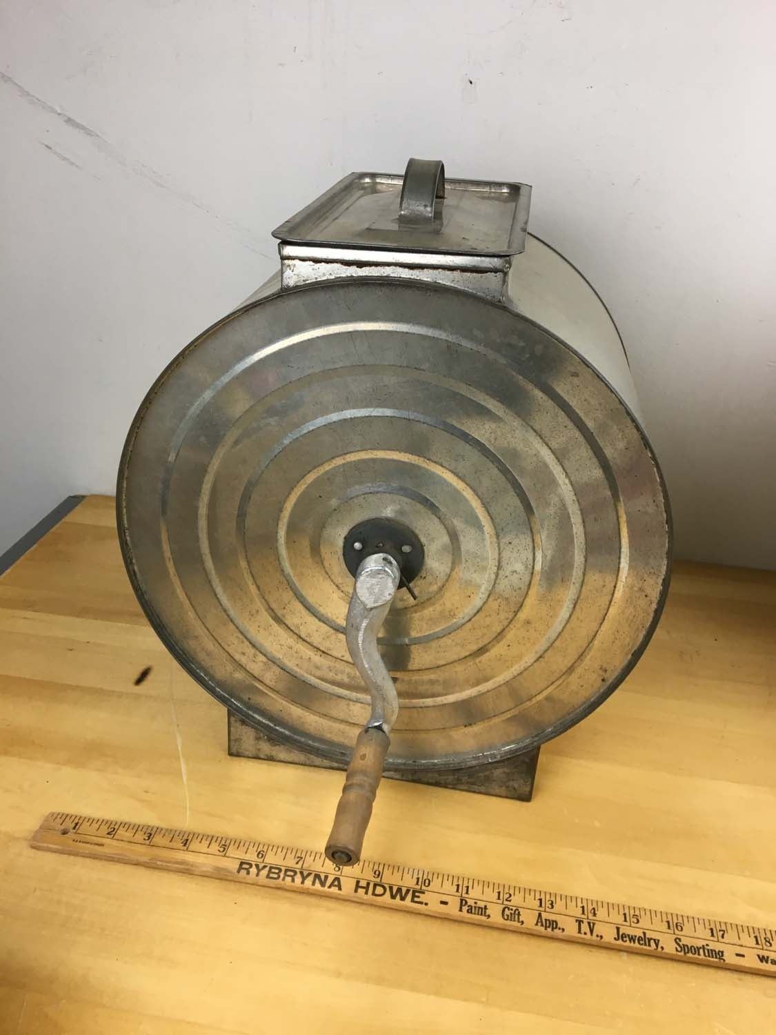 Antique Metal Butter Churn