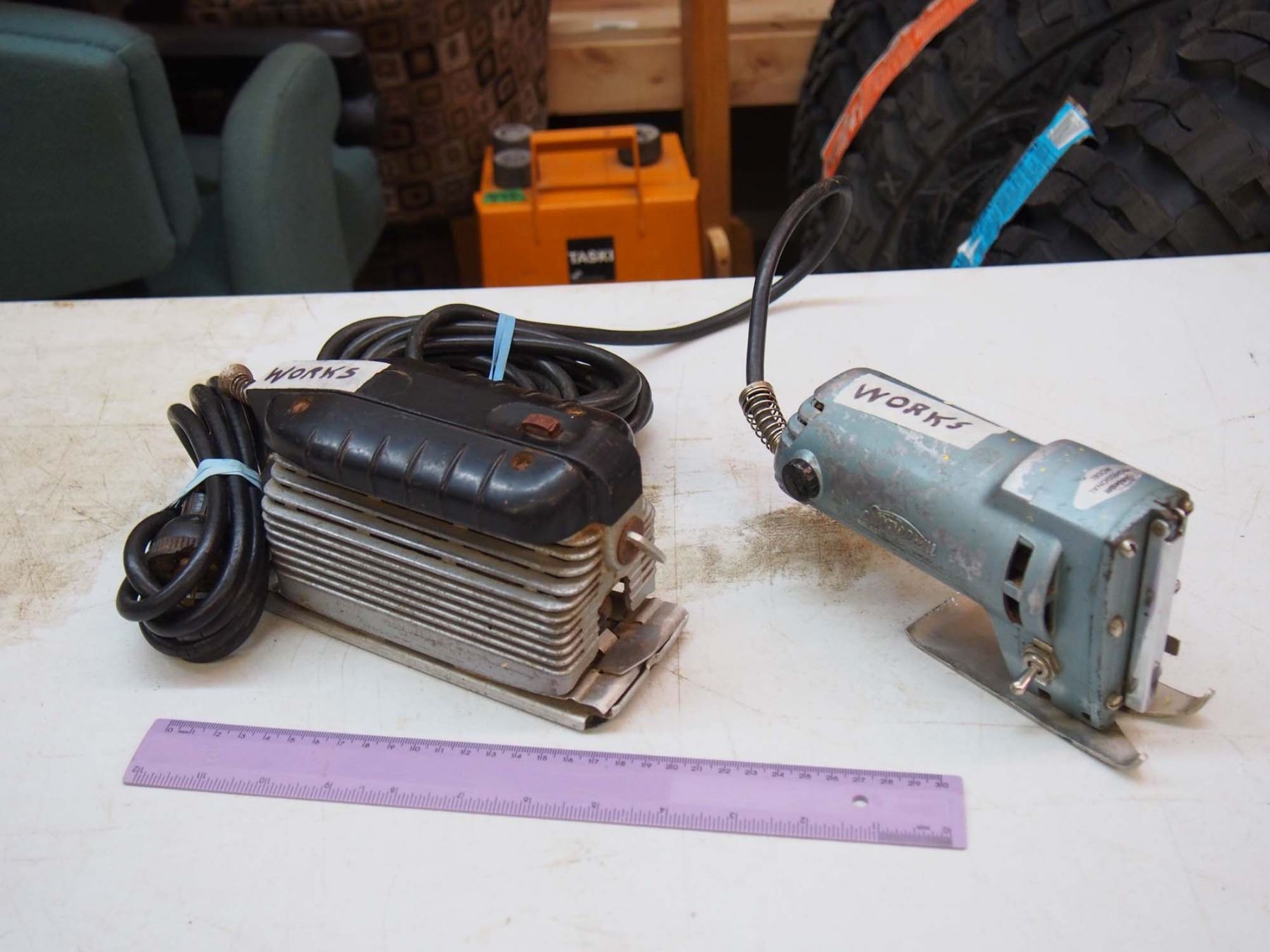 Vintage Dewalt Sander And Sunbeam Jig Saw, Both Work