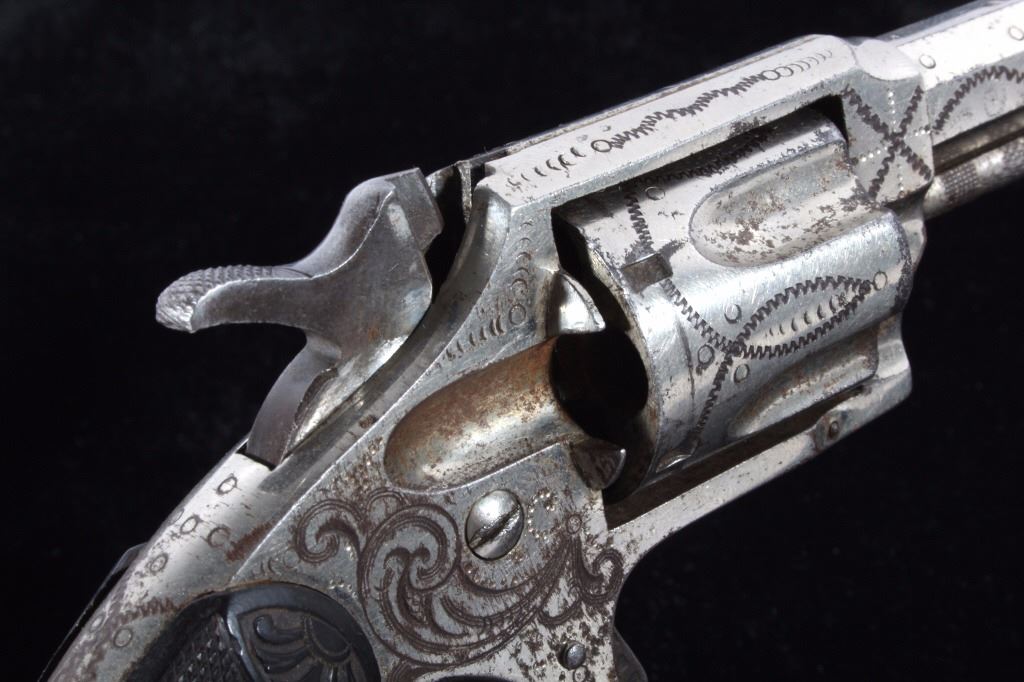 Engraved Lee Arms Co. Red Jacket No.3 .32 Revolver