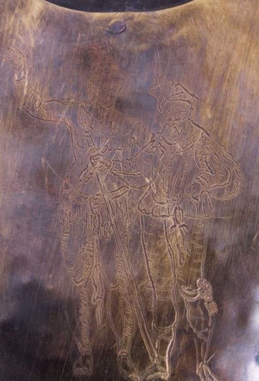 Plains Indian Copper & Brass Gorget Breast Plate