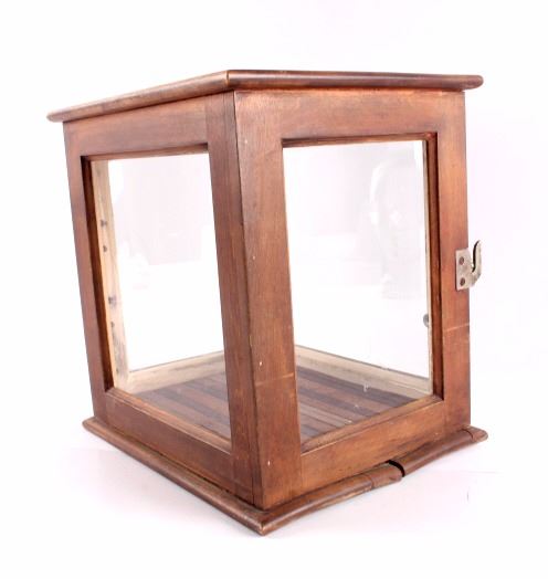 Antique Walnut Glass Mercantile Display Case