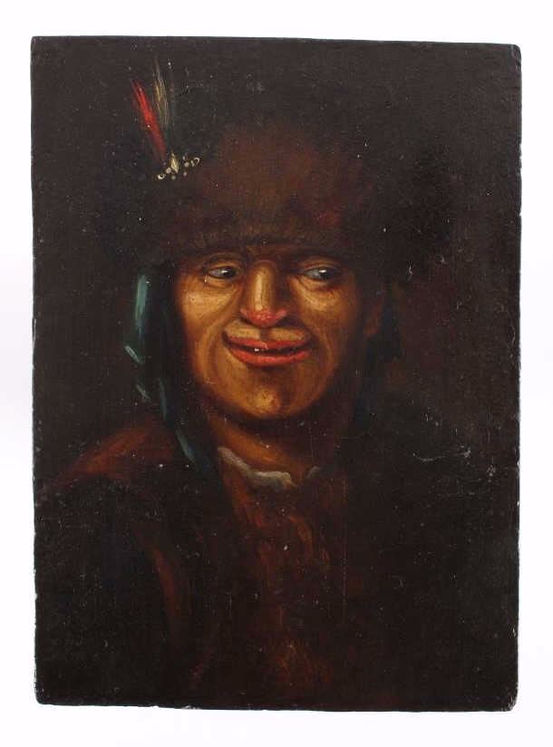 Early Canadian Blackfeet Indian Portrait 19th C.