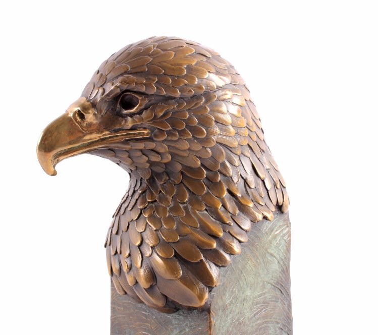 Original Bald Eagle Sculpture by Geoffrey C. Smith