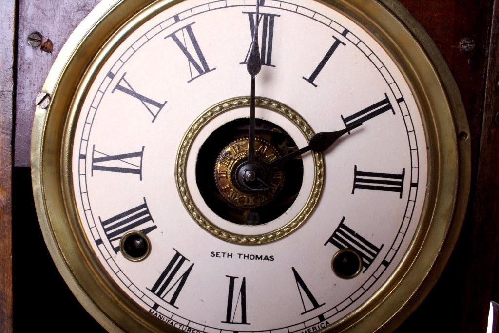 Antique Seth Thomas Oak "Kitchen" Clock