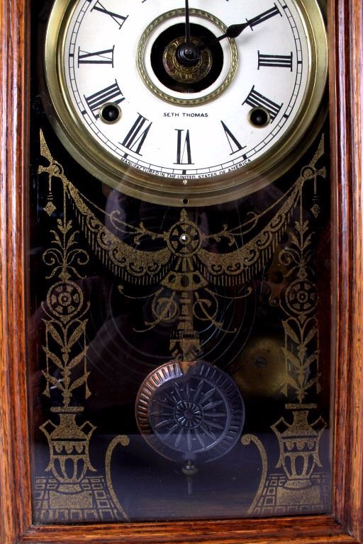 Antique Seth Thomas Oak "Kitchen" Clock