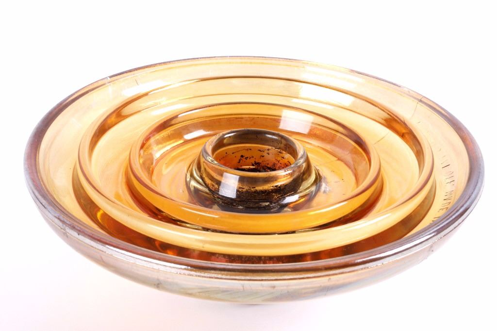 Pyrex Carnival Glass Insulator Circa 1942