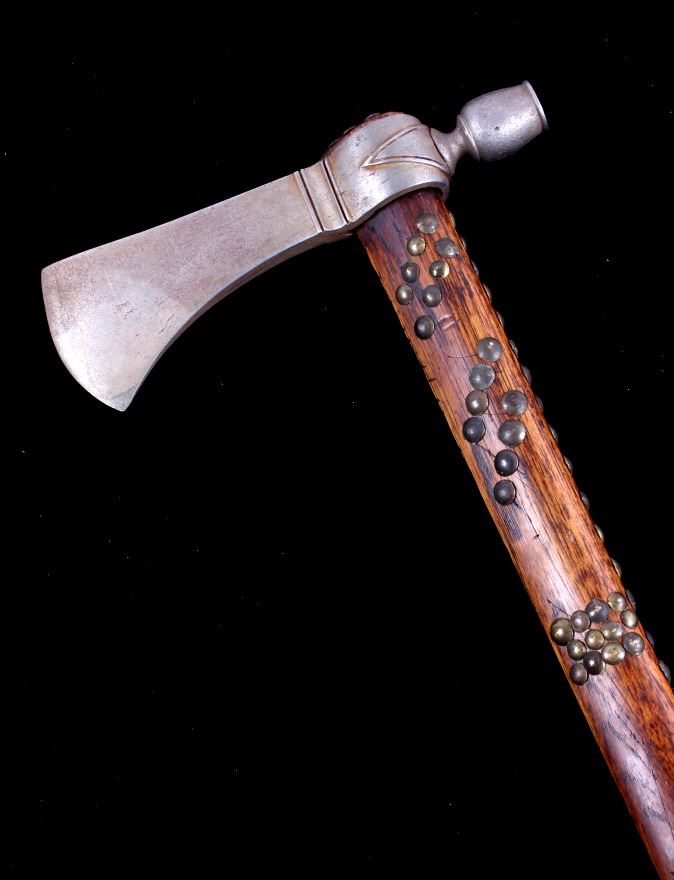 Blackfoot Pipe Tomahawk w/ Beaded Drop 1850