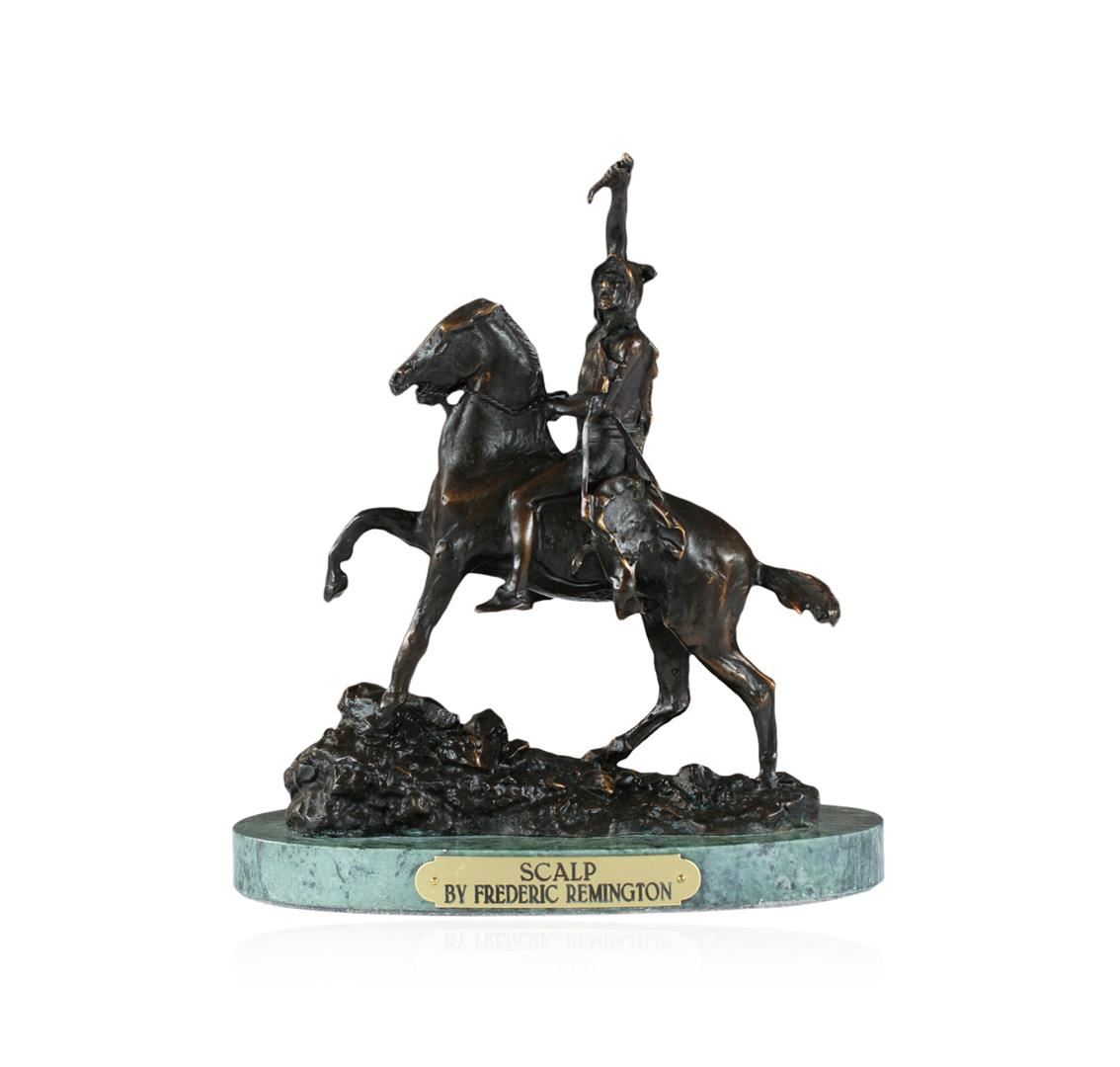 Scalp Bronze Replica By Frederic Remington