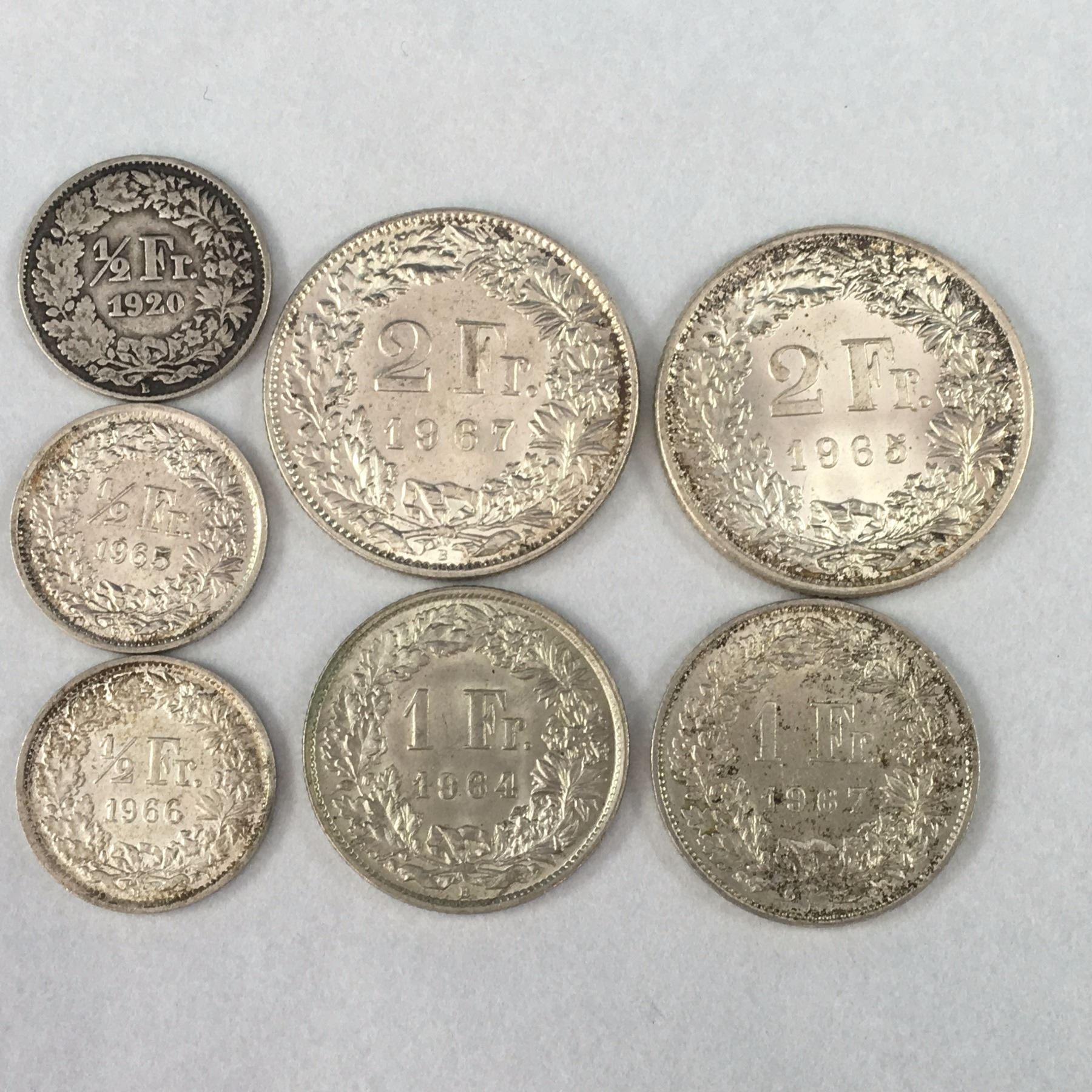 Group Of Silver Swiss Francs Coins Inc 2 Franc s group-of-silver-swiss-francs-coins-inc-2-franc-s