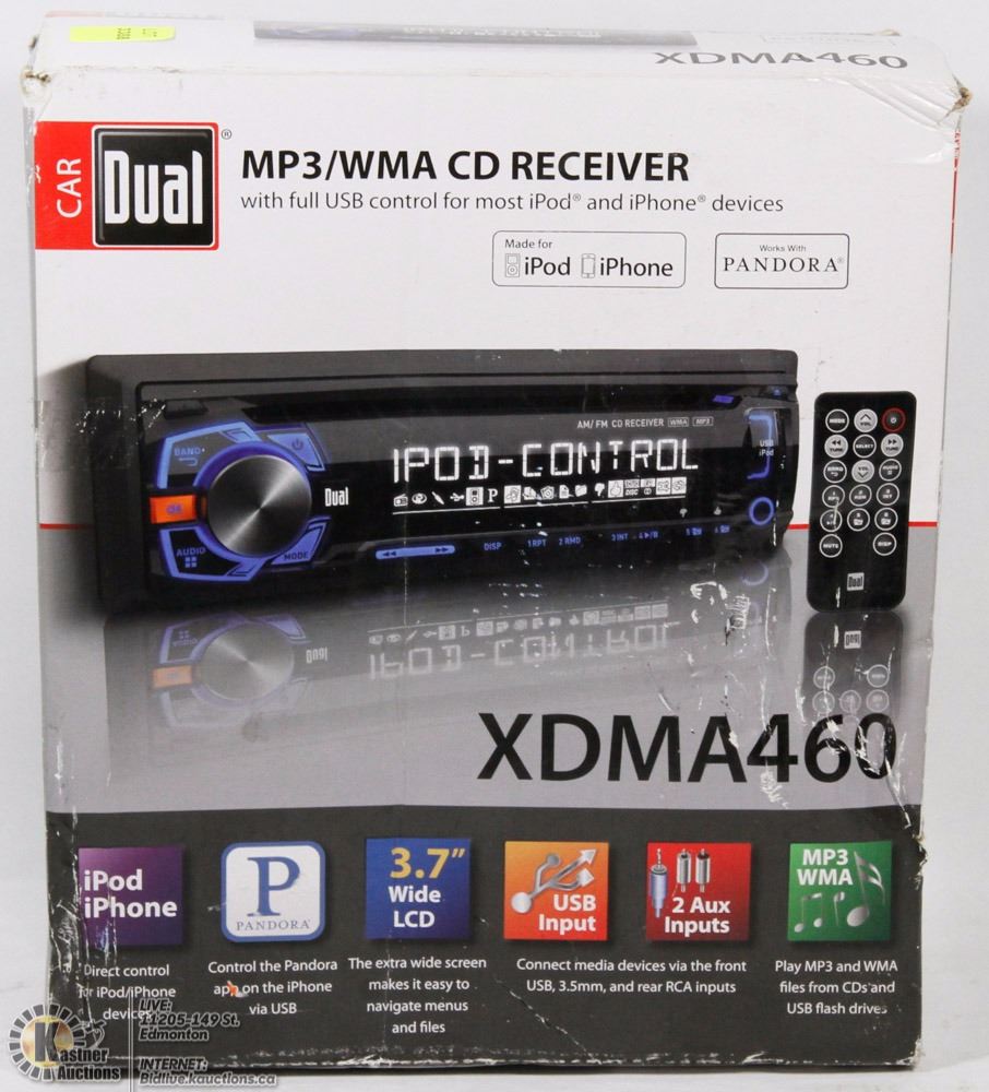 CAR DUAL MP3/WMA CD RECEIVER MODEL XDMA460