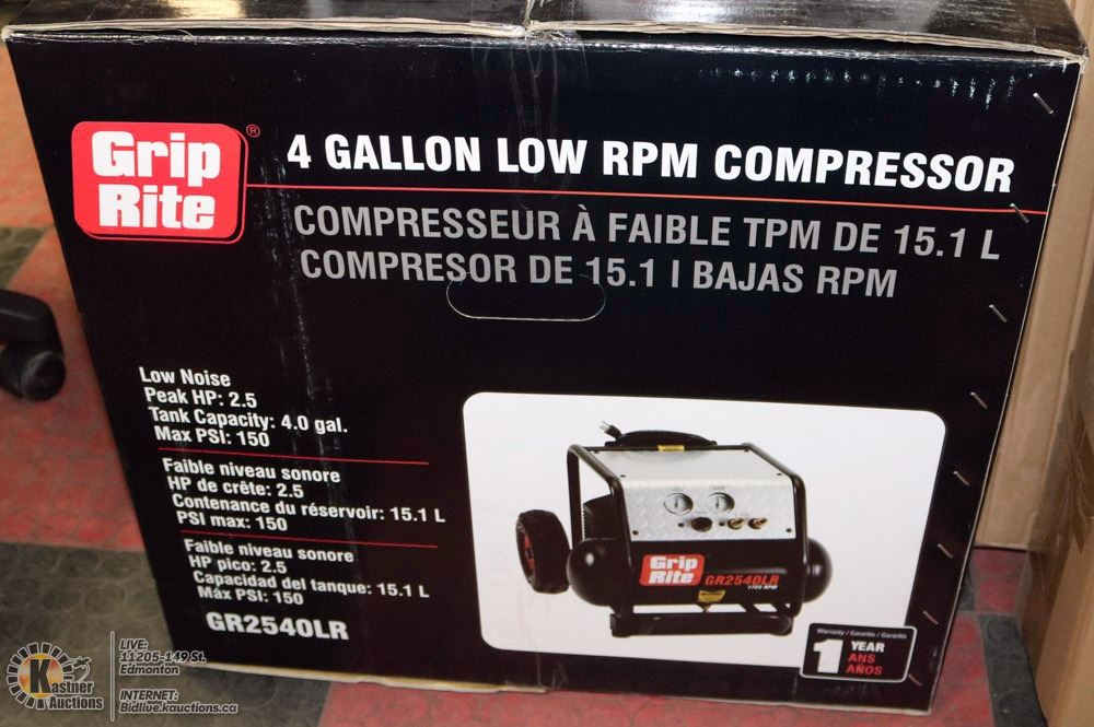 GRIP RITE 4 GALLON 15.1 LITRE AIR COMPRESSOR