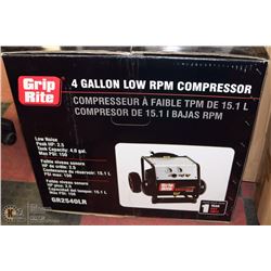 GRIP RITE 4 GALLON 15.1 LITRE AIR COMPRESSOR