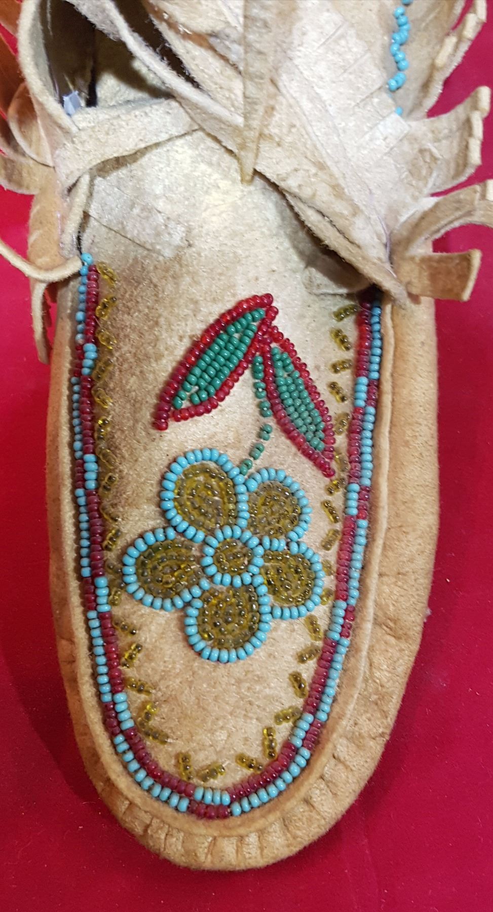 PAIR BEADED MUKLUKS