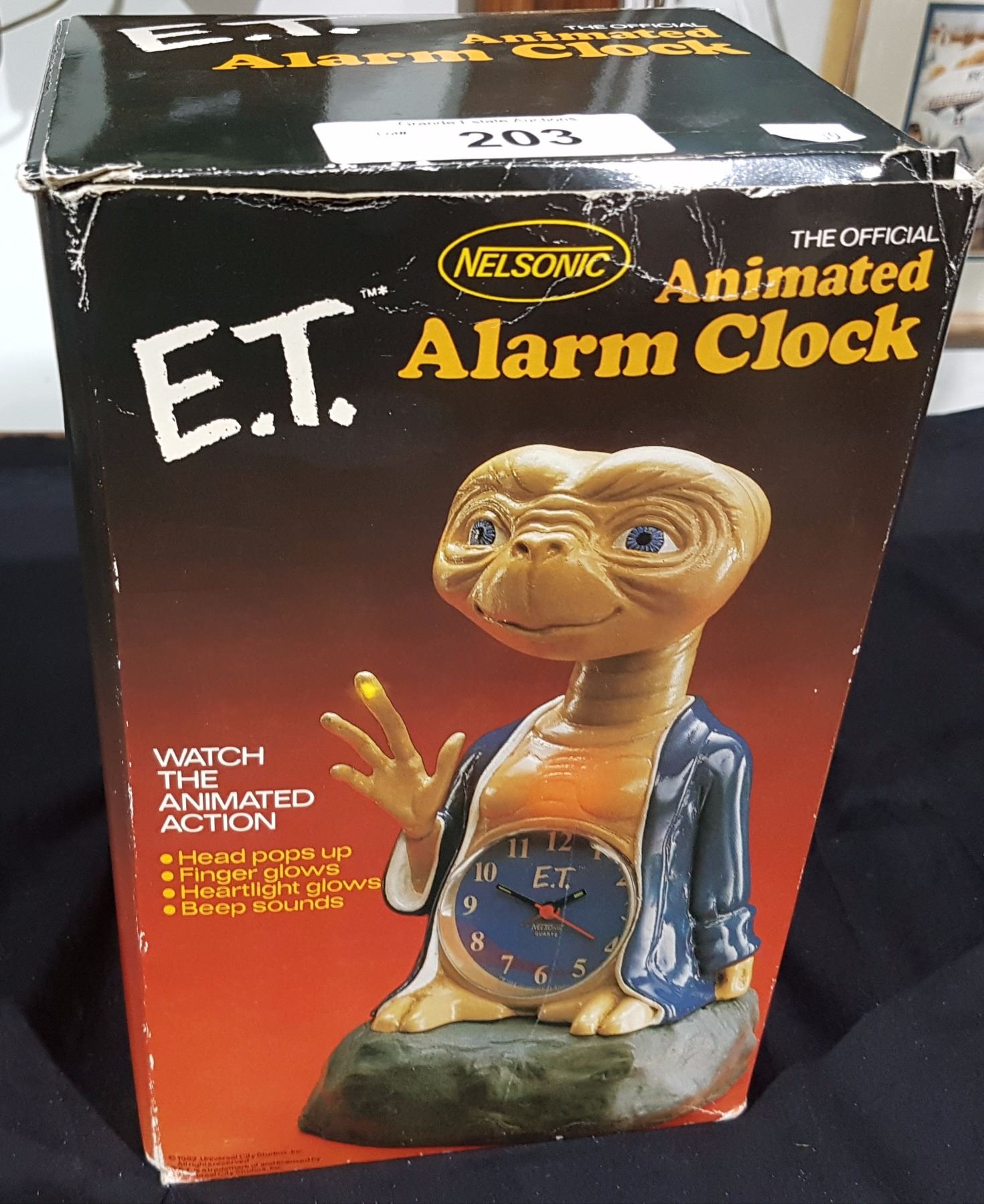 E.T. ANIMATED ALARM CLOCK IN BOX