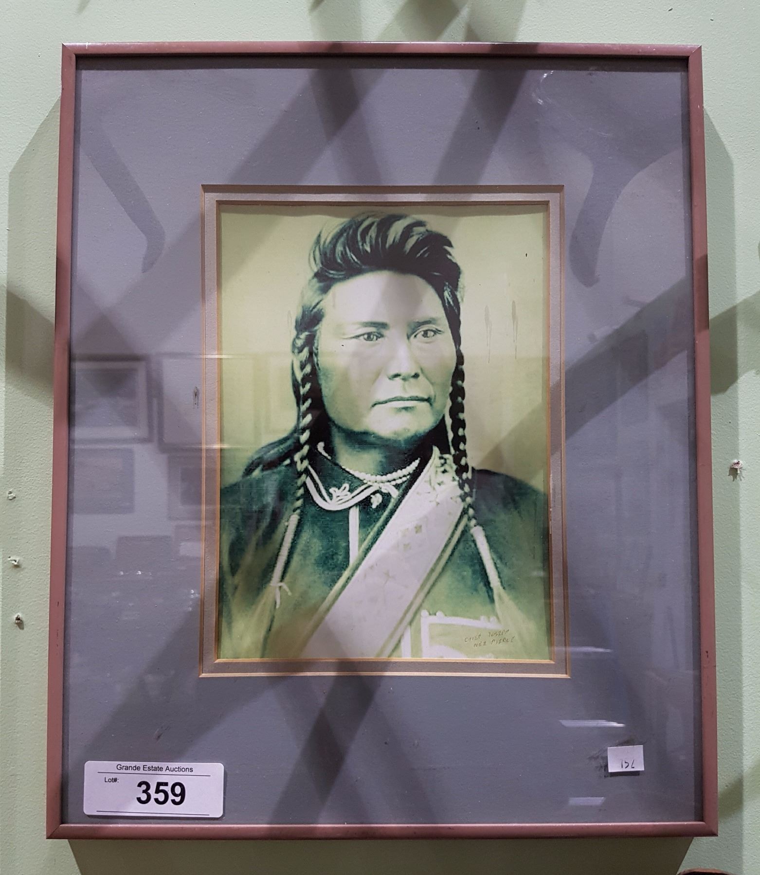 FRAMED PHOTO OF CHIEF JOSEPH NEZ PIERCE