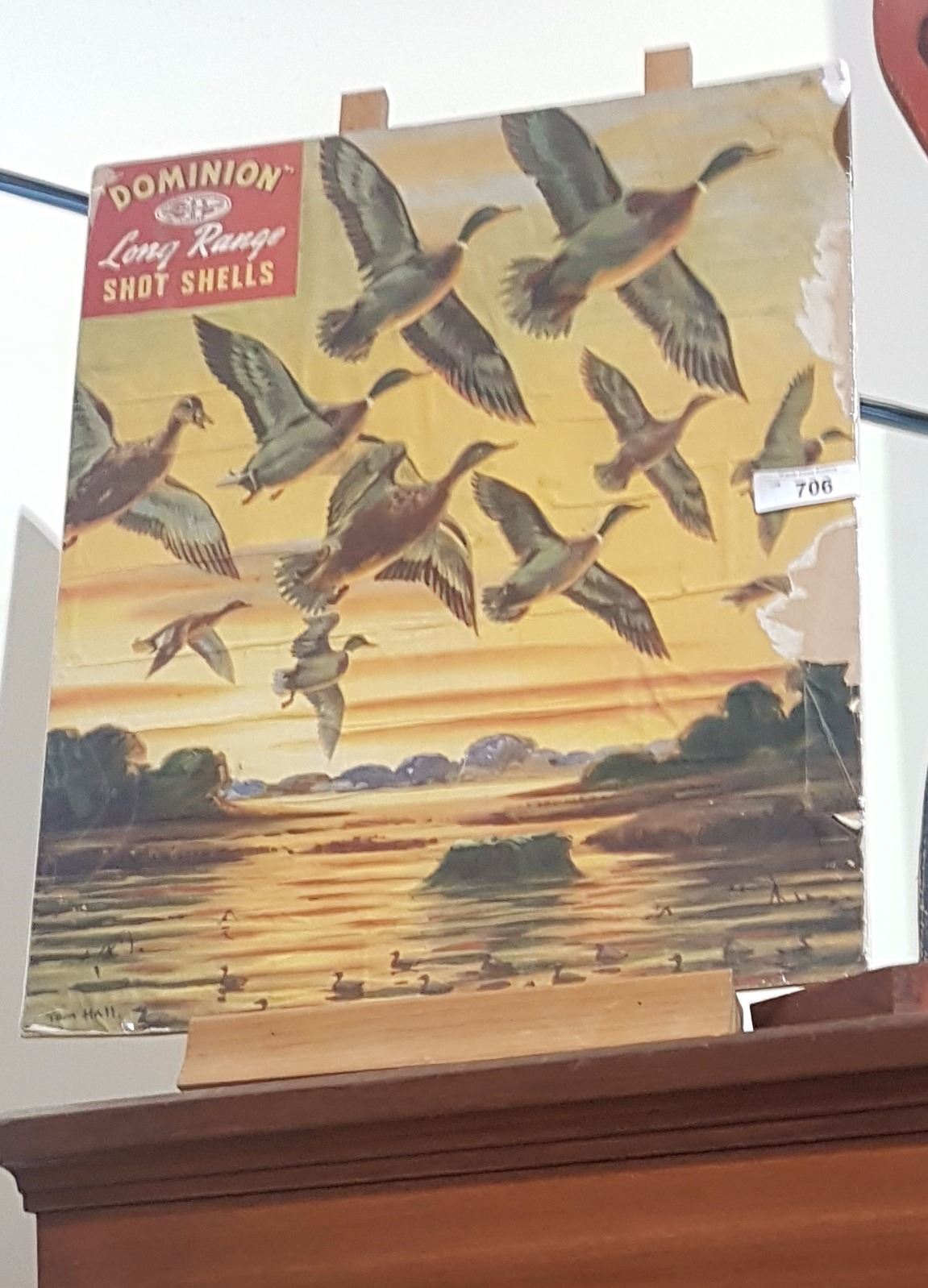 VINTAGE CIL AMMUNITION CARDBOARD STORE ADVERTISEMENT