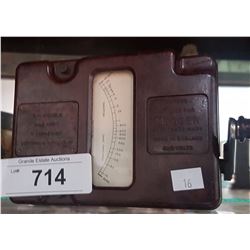VINTAGE MEGGER HAND CRANK OHMS METER