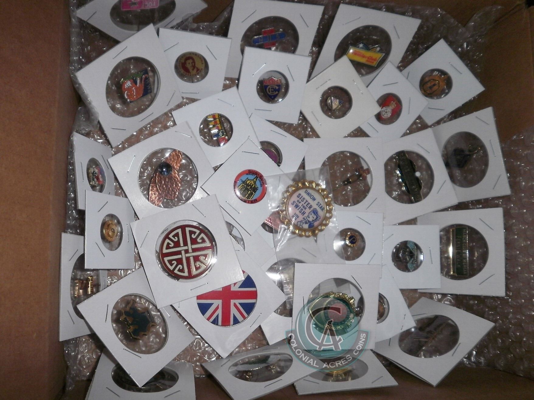 Lot of 58 Miscellaneous Medallions, Medals, Tokens, Badges, and Pins ...